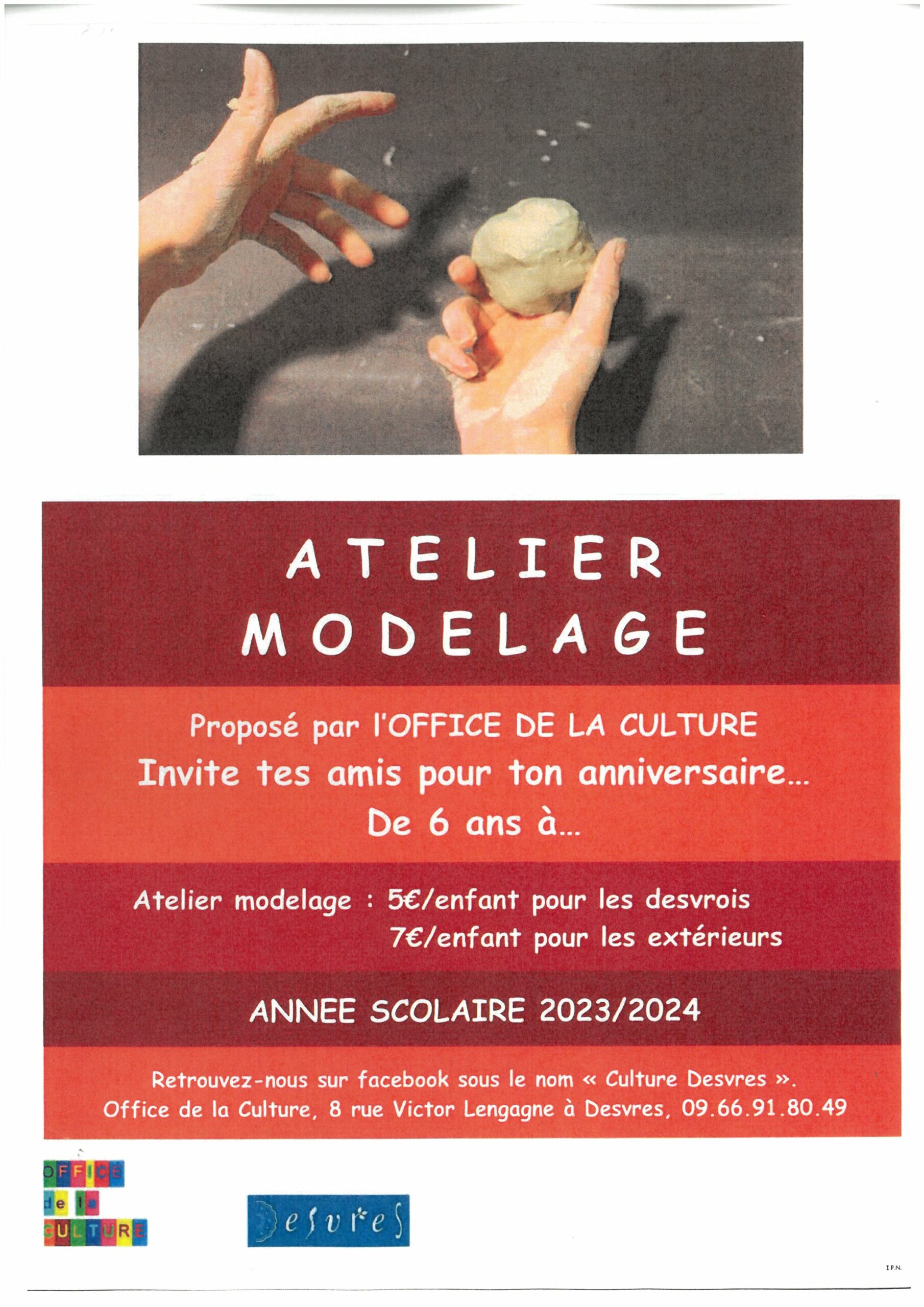 atelier modelage | Colembert.fr